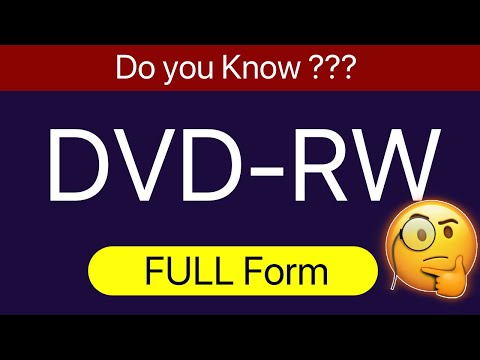 DVD-RW Full Form | What is full form of DVD ROM| Do you know full form of DVD ROM