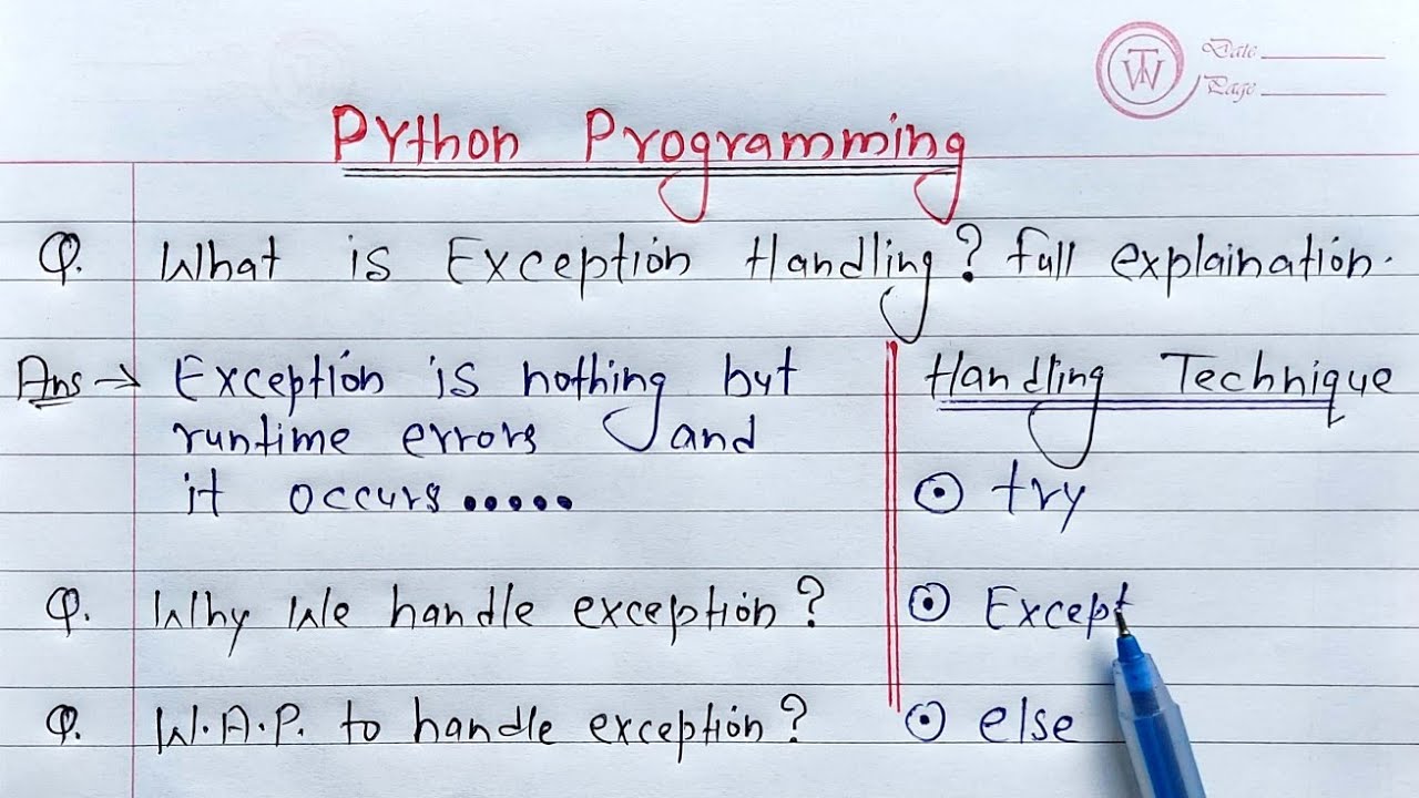 Python Exception Handling | Learn Coding