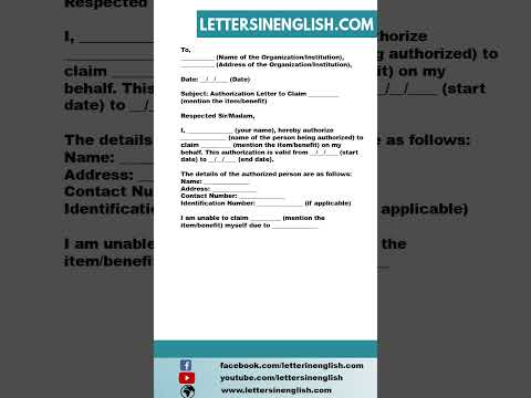 Authorization Letter to Claim - Sample Letter of Authorization to Claim