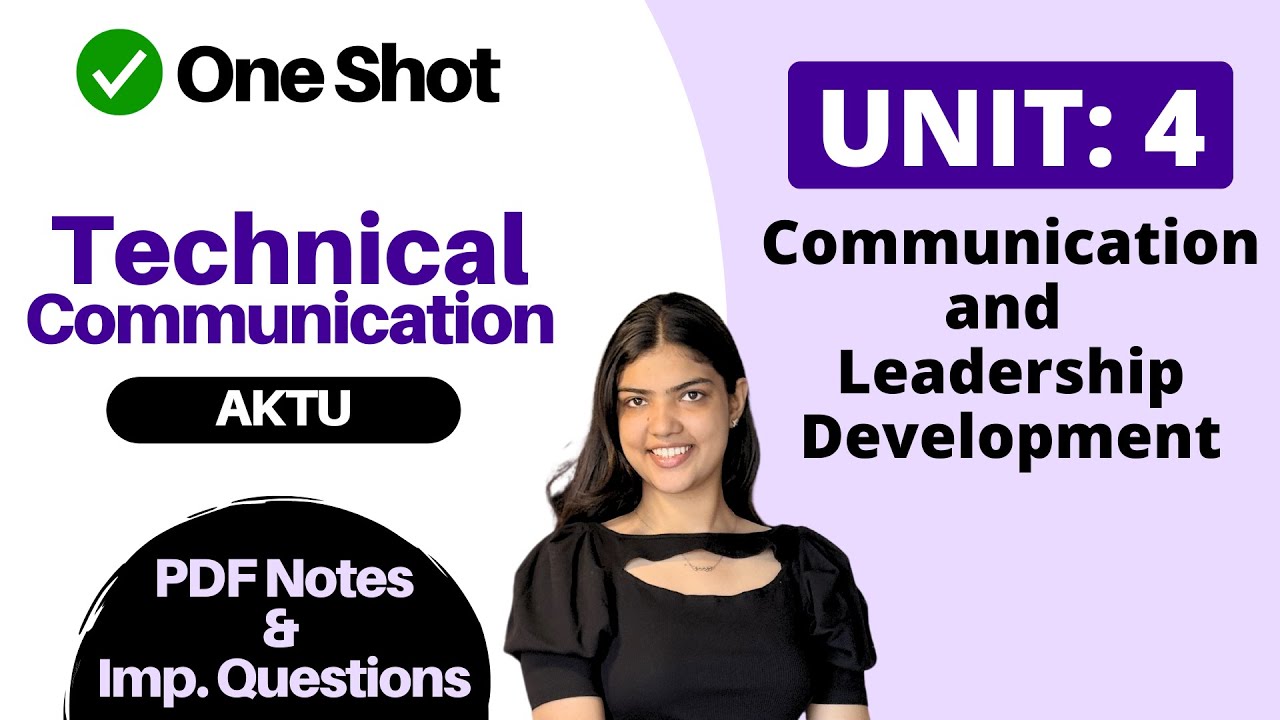 Technical Communication AKTU One Shot Unit 4 🔥 PDF Notes & Important Questions | BTech 2nd Year