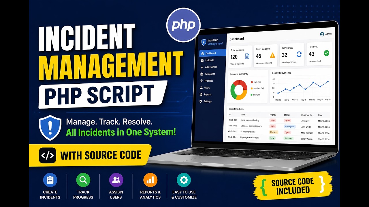 IncidentPro - Incident Management PHP Script with Source Code - Phpscriptsonline.com