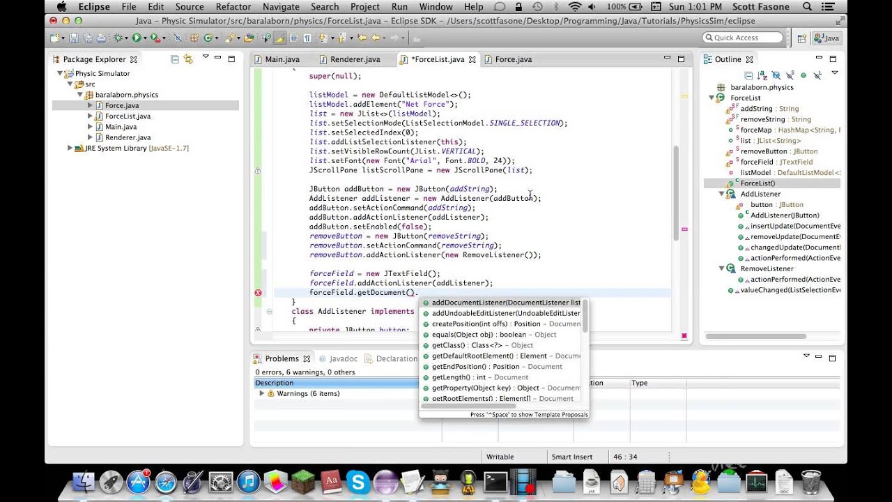Java Tutorials: Physics Simulator - Episode 2