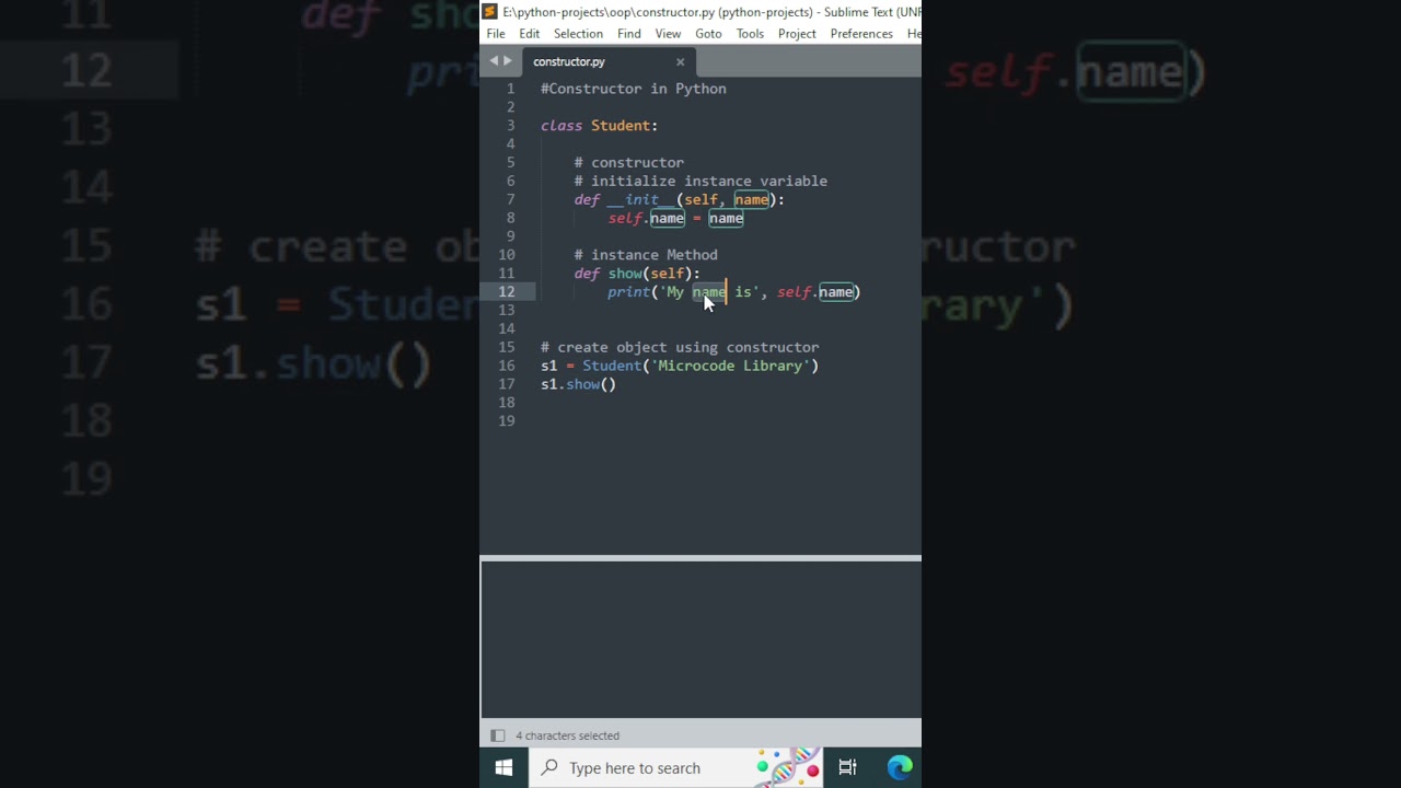 Constructor Chronicles: Empowering Python Classes | #shortvideo #viral