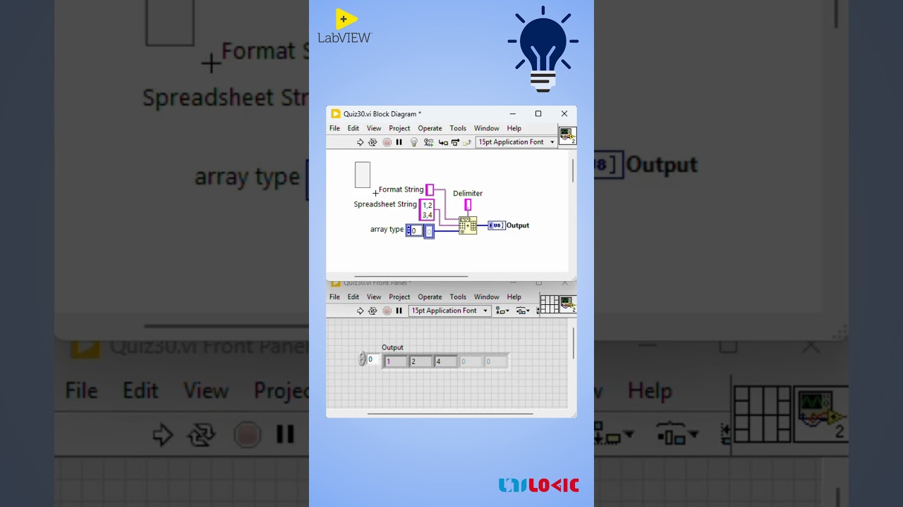 Spreadsheet String to Array Function! Unilogic Quiz: The LabVIEW Edition – #30 #LabVIEW #quiz #cld