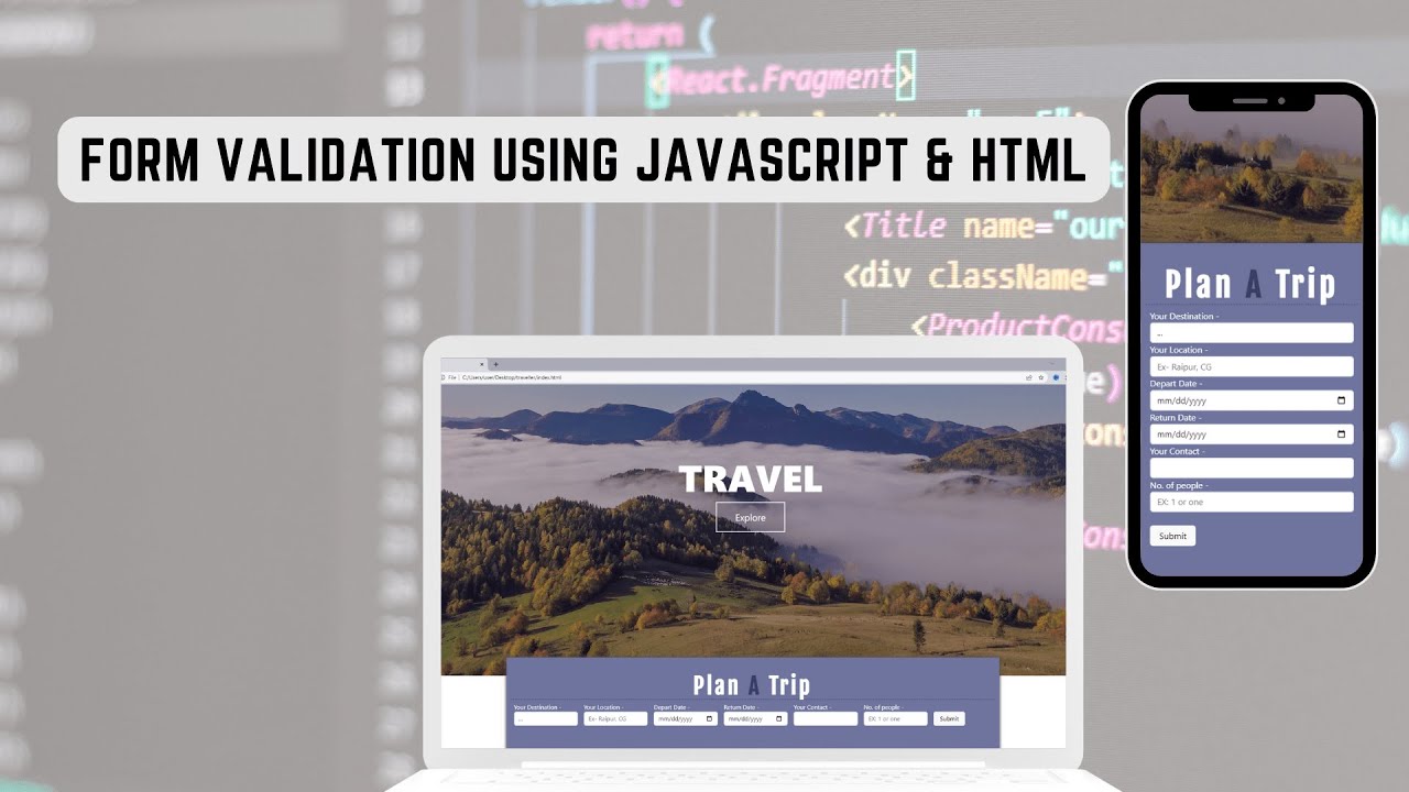 Form Validation Using JavaScript & HTML | No Page Refresh Required