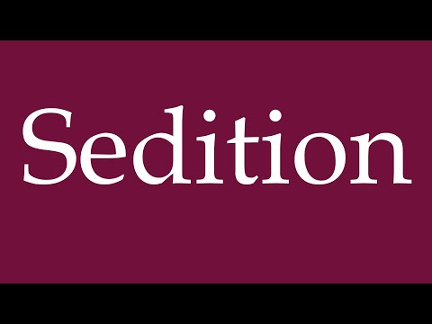 How to Pronounce ''Sedition'' (Sedation) Correctly in German