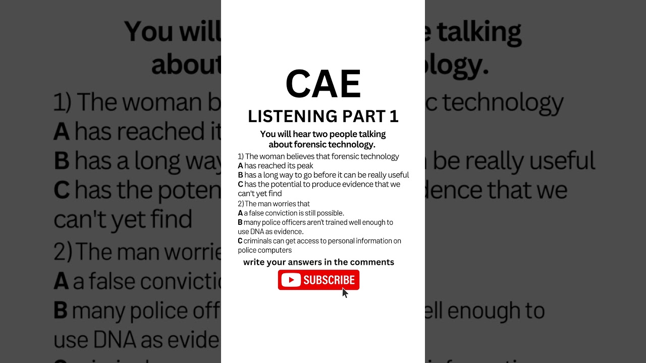 C1 Advanced (CAE) Listening 2024 exam - Part 1, listening practice #c1advanced #cae #learnenglish