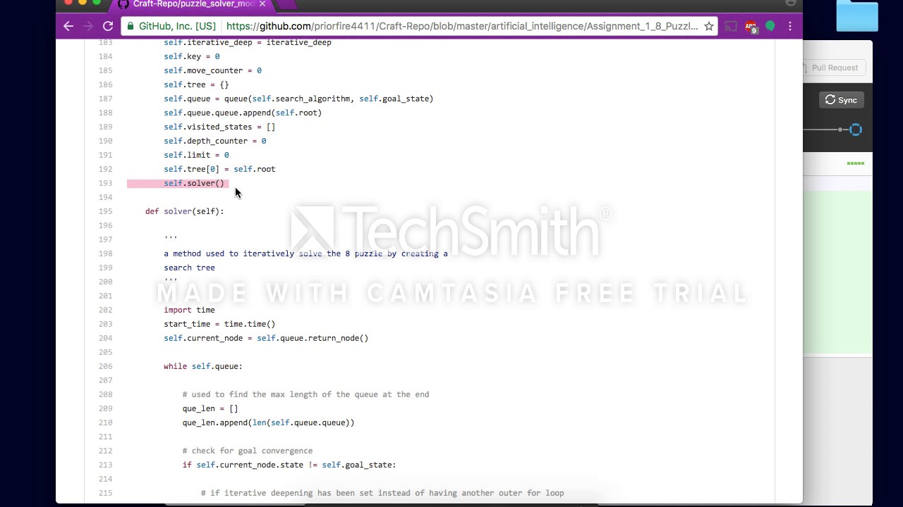 CSC480 AI: 8 Puzzle Solver