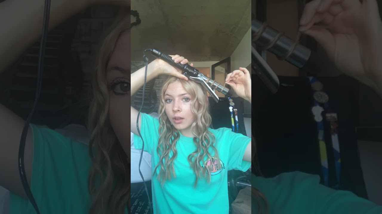 Easy beach waves hair tutorial 🤯