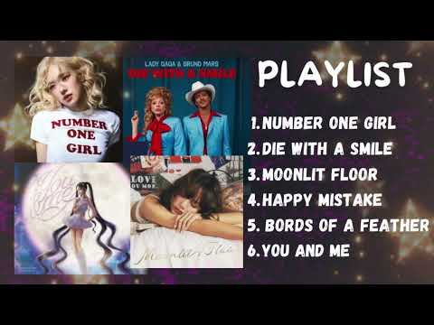 Playlist Rosé, Billie Eilish, Bruno Mars, JENNIE, Gaga, Lisa - Number One Girl, Die With Smile,...
