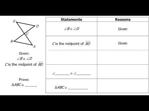 Test A (17 to 20) Triangle Congruence Proofs and CPCTC