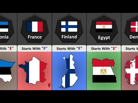 How Many Countries Name Starts with Letter "D", "E" and "F"