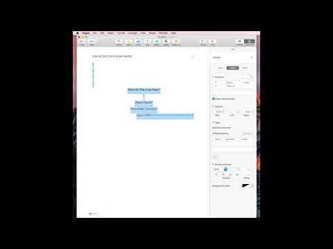 Creating an APA 7th Edition template using Mac Pages