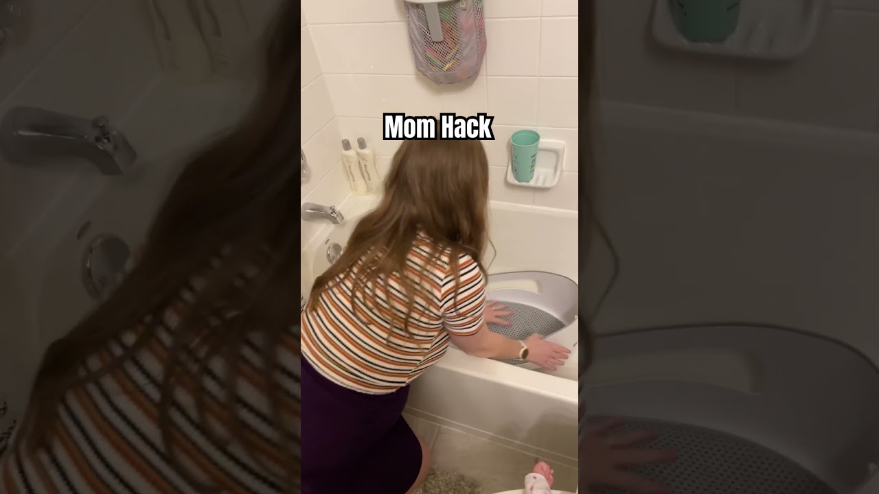 Mom hack to repurpose your baby’s bath support once they’ve outgrown it! #mom #momhack #parenthack