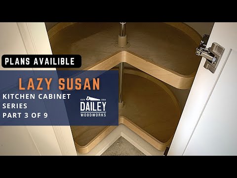 Installing Lazy Susan in a Corner Cabinet - How to Build Kitchen Cabinets Series Part 3 of 9