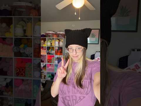 Black cat hat #crochetting #crochetpattern #crochetprojects