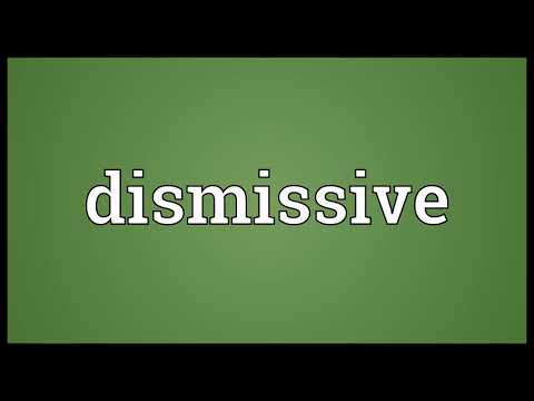 Dismissive Meaning | Wordogram