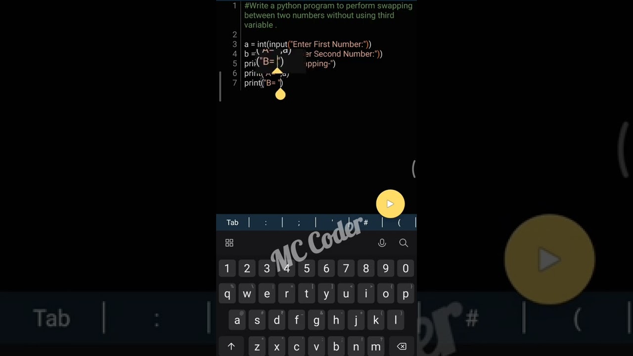 How to Swap Two Numbers Without Using Third Variable in Python | Swapping Without Third Variable
