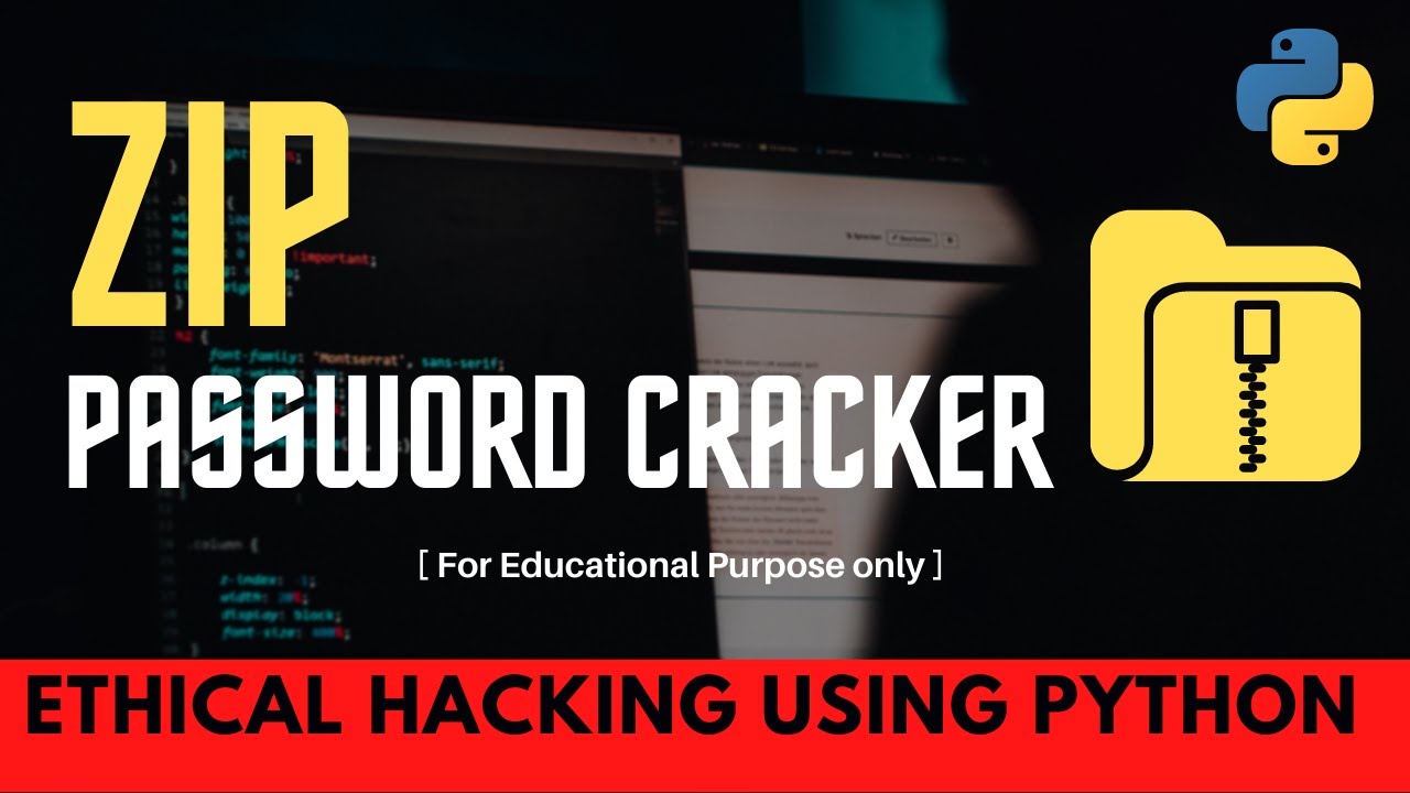 How to crack Zip password with Dictionary Attack using Python | Ethical hacking with Python.