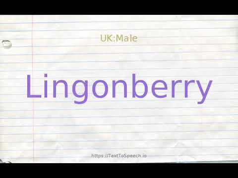 How to pronounce lingonberry