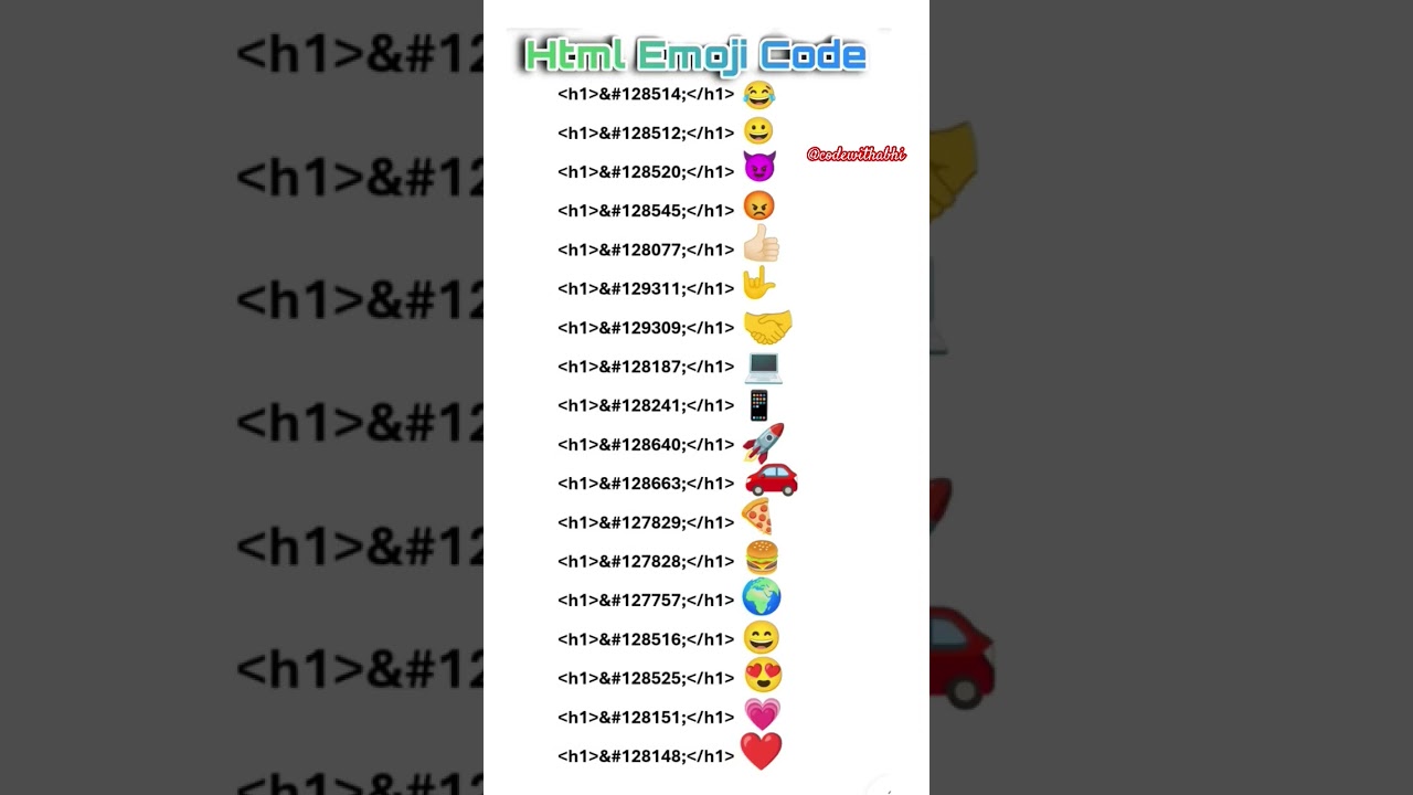 html emoji // html emojis code #html #css #js