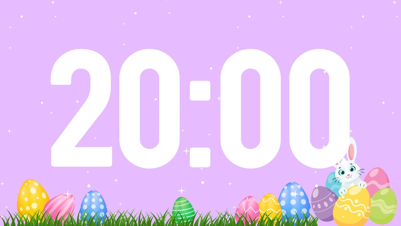 Easter 20 Minute Timer | Classroom Timer | Bunny Timer | Spring Countdown | Easter Egg Countdown