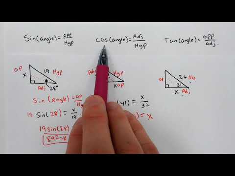 Finding Side Lengths Using Trig Sin, Cos, Tan