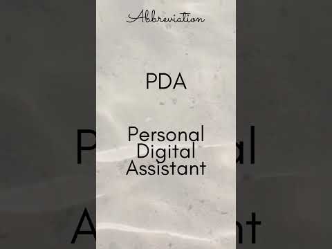 PDA Personal Digital Assistant