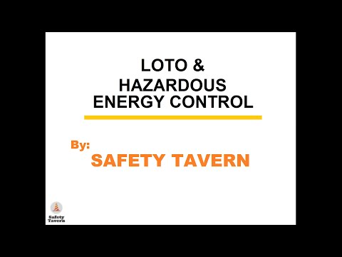Lockout Tagout & Hazardous Energy Control 2020, OSHA 1926, Safety Tavern