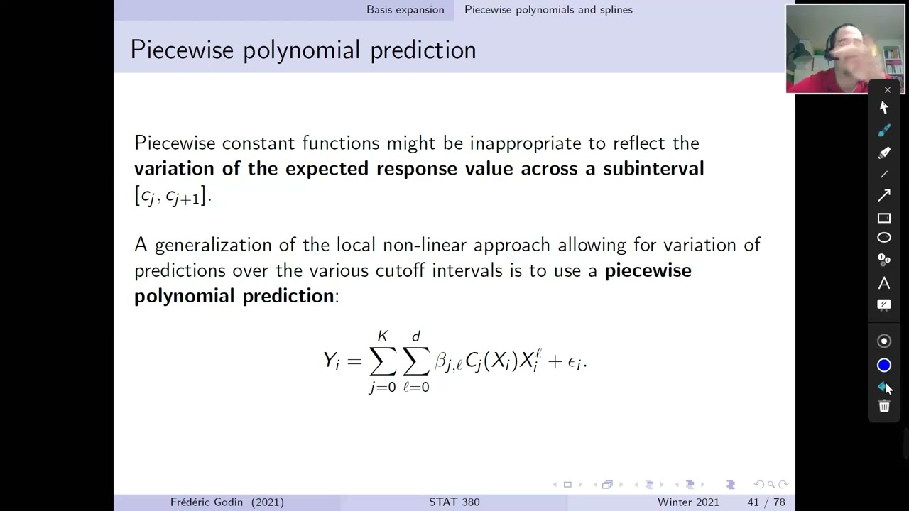 SL Chapter 4 Part3 (Piecewise polynominal, cubic splines and smoothing splines regressions)