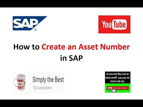 How to Create an Asset Number (Master Data) in SAP