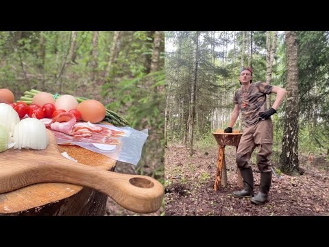 Turning the Wild into Home — Cozy Camp Setup Deep in the Forest