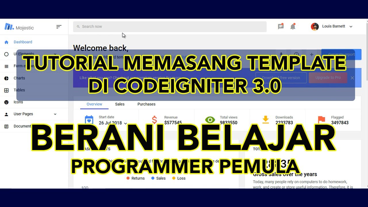 CODEIGNITER 3 | Tutorial Pasang Template PHP codeigniter 3 | Step by Step Belajar Jadi Programmer