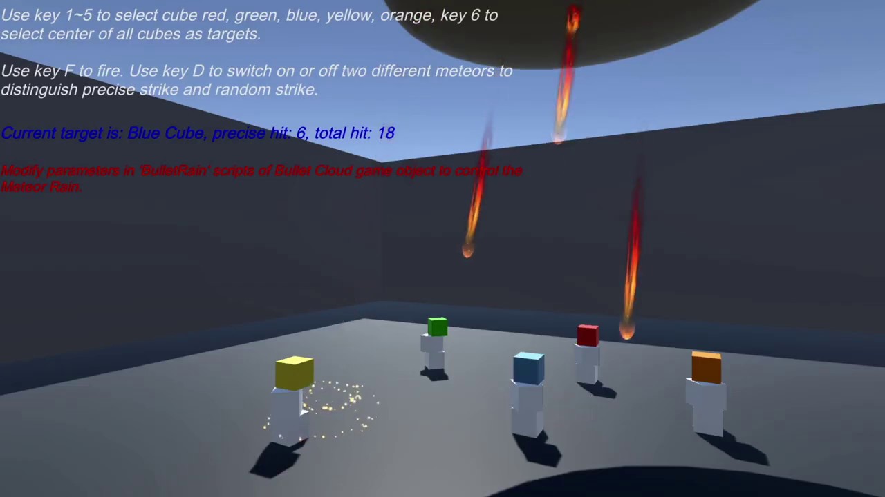Unity Procedural Meteor Rain