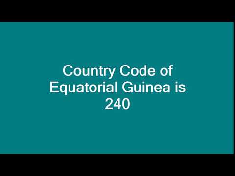 Country Code of Equatorial Guinea is 240