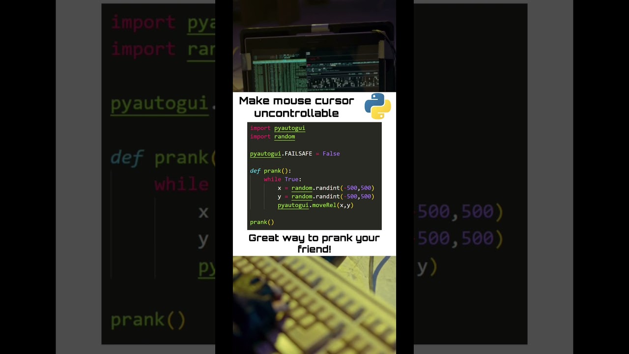 Prank your friend with python! #coding #programming #tech #python