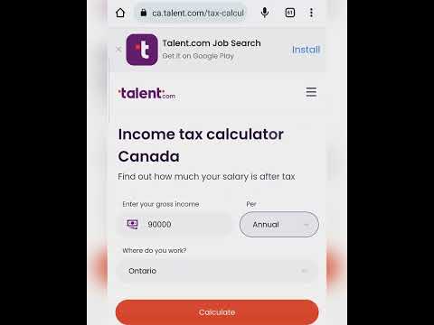 Calculate Salary after TAX deductions in Canada ๐จ๐ฆ | Easy to calculate @basichuntcanada #shorts
