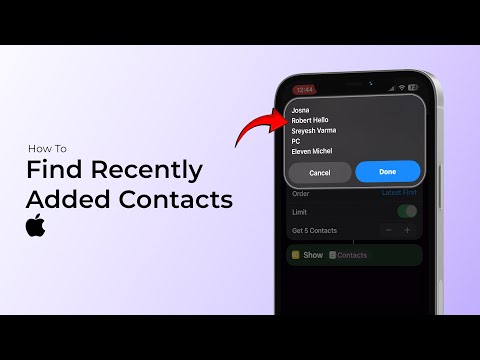 How to Find Recently Added Contacts on iPhone?