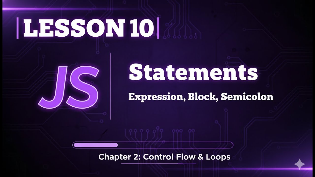 010 Statements: Expression, Block, Semicolon | JavaScript Course #10