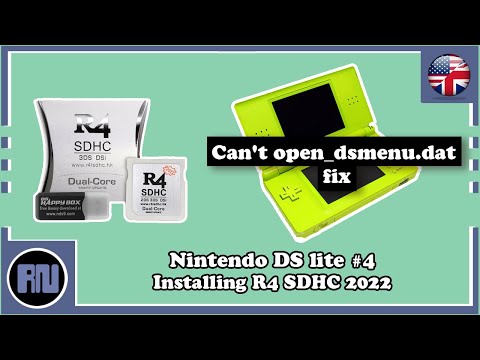 Nintendo DS Lite #4 - Installing R4 SDHC 2022 (Can't open_dsmenu.dat fix)