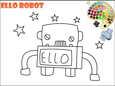 Robot Coloring Pages For Kids - Robot Coloring Pages
