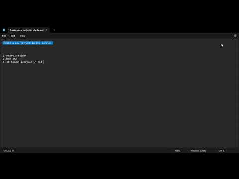 How Create a new project in laravel using cmd