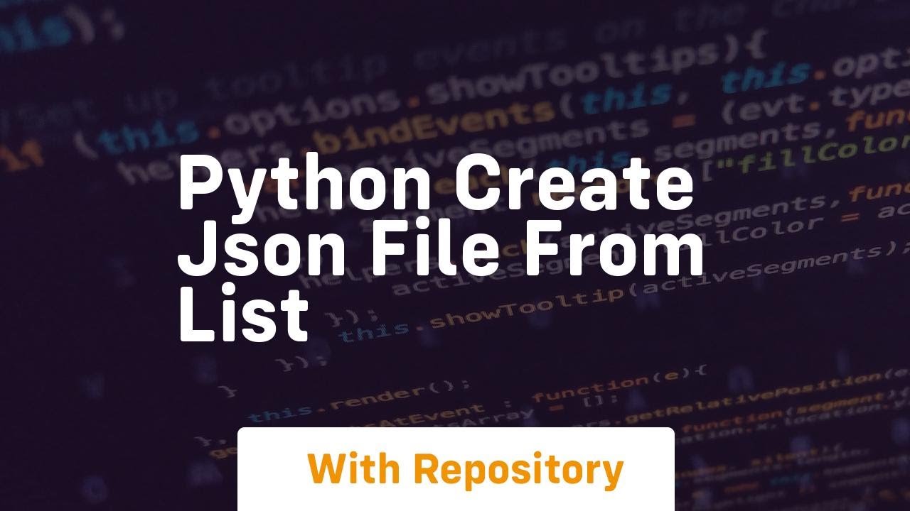 python create json file from list