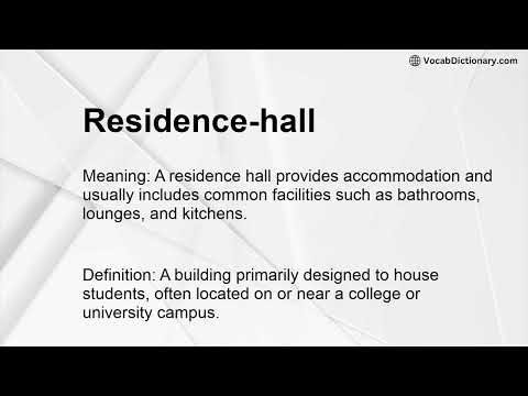 Residence-hall Meaning