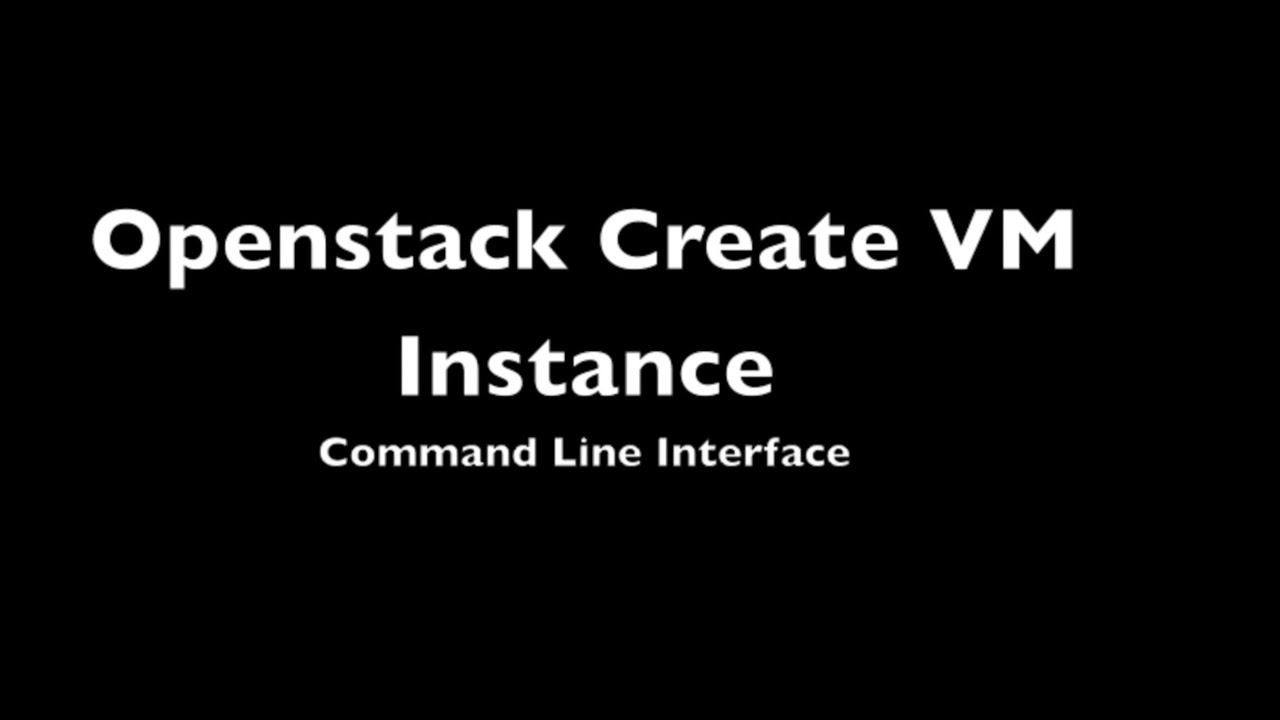 openstack launch vm instance using nova command line
