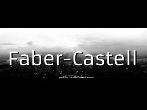 How to pronounce Faber-Castell in German - Perfectly