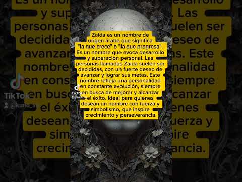 SIGNIFICADO DE ZAIDA ❤️