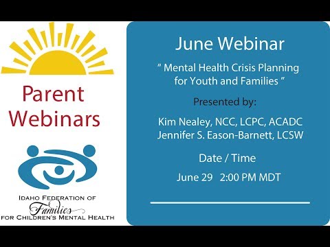 Mental Health Crisis Planning for Youth and Families