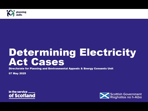 Planning Skills - Information and training session on Electricity Act casework with the DPEA and ECU
