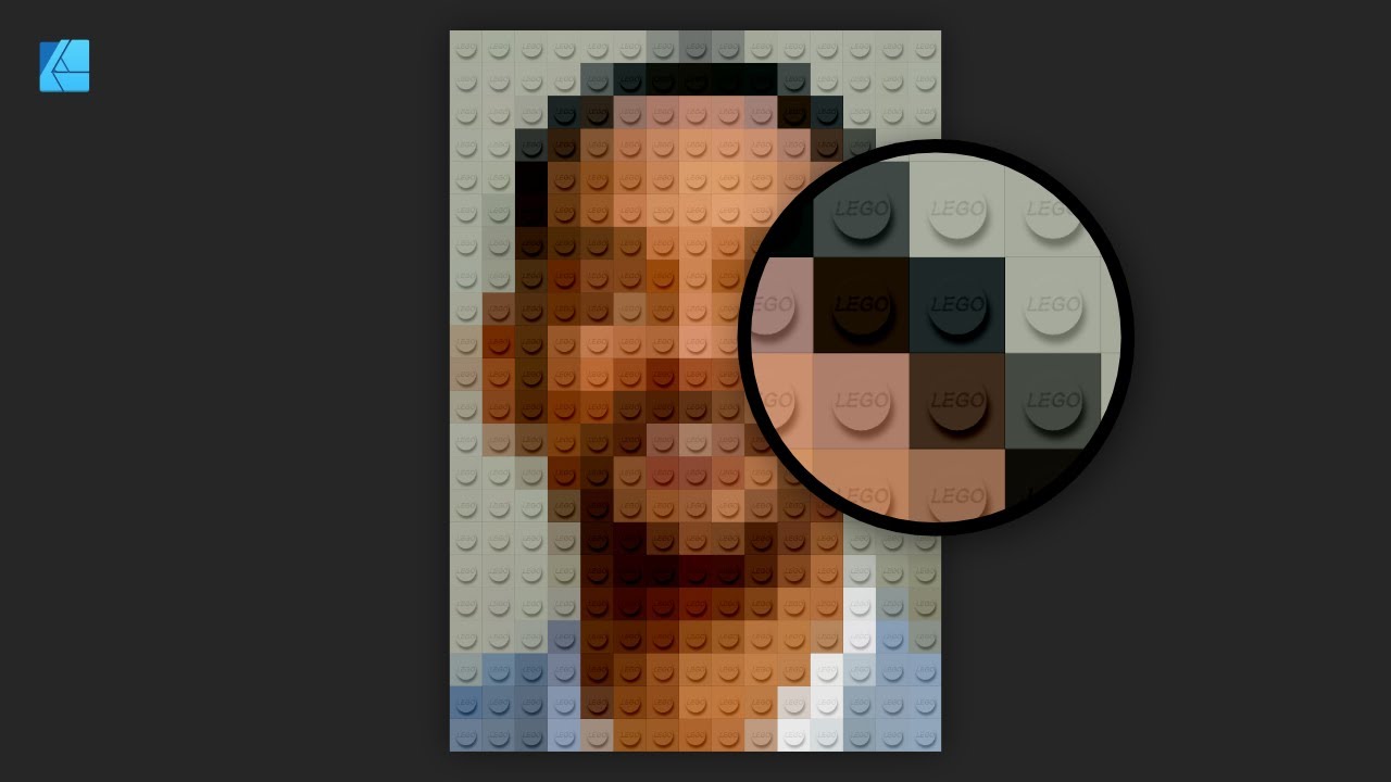 TUTORIAL: MAKE A LEGO BRICK PICTURE - FULL WORKFLOW WITH AFFINITY DESIGNER